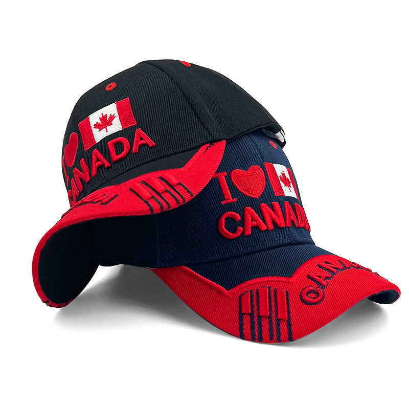 Snapbacks New Spring Summer Black White Flag Of Canada Baseball Cap Men ...