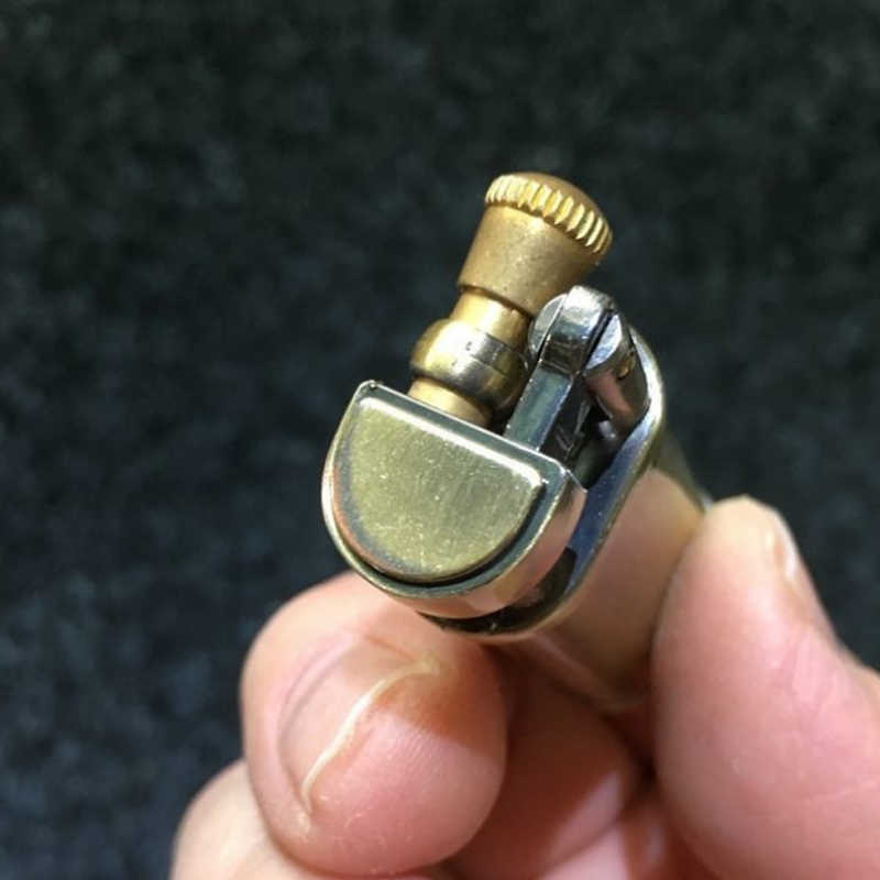 Tang Grass Vintage Flint Kerosene Lighter Retro Metal Arm Lift Sideslip ...