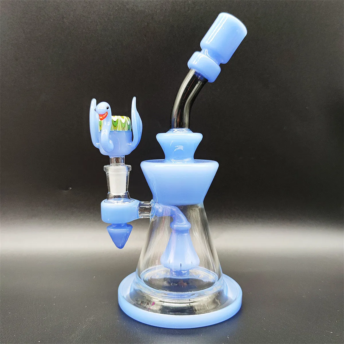 9 Heady Bong Glass Water Pipe Bong Turbine Percolator Cream Blue Gem ...