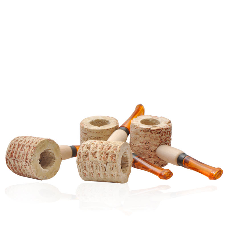 Corn Cob Smoking Pipe Mini Disposable Natural Corncob Herb Tobacco ...