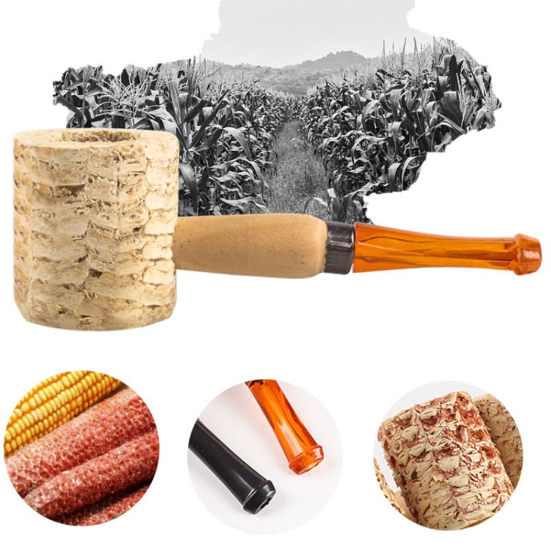 Corn Cob Smoking Pipe Mini Disposable Natural Corncob Herb Tobacco ...