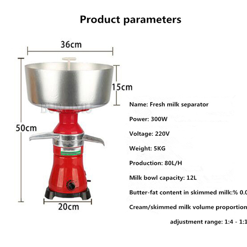 Electric Milk Cream Separator Machine Milk Centrifuge Milk Skimming ...