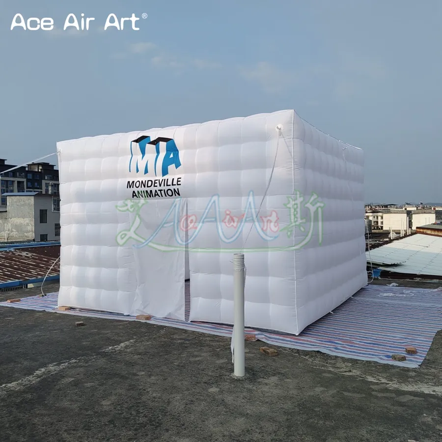 2023 Carpa Inflable LED Grande Carpa De Cubo Inflable Casa Con Soplador ...