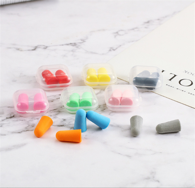 Bullet Shape Foam Sponge Earplug Ear Plug Keeper Protector Travel Sleep ...