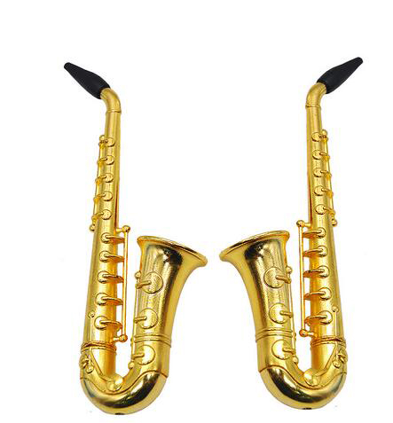 New Style Mini Smoking Pipe Saxophone Trumpet Shape Metal Aluminum ...