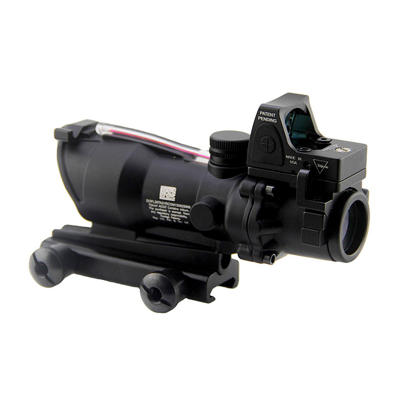 Tactical ACOG 4X32 Fiber Optics Red Illuminated Scope With RMR Micro ...