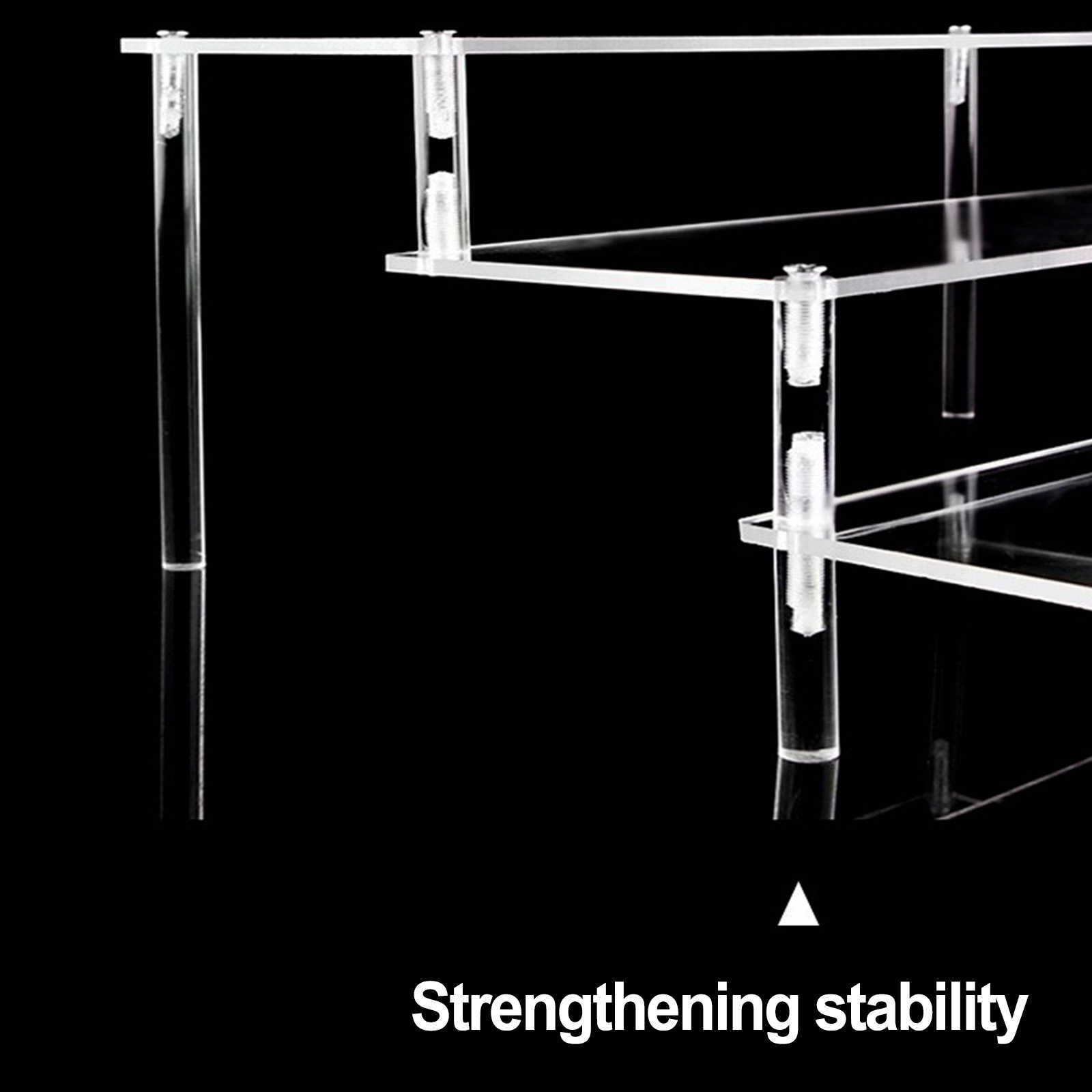 1 3 Tier Acrylic Display Stand Transparent Display Riser Rack Clear ...