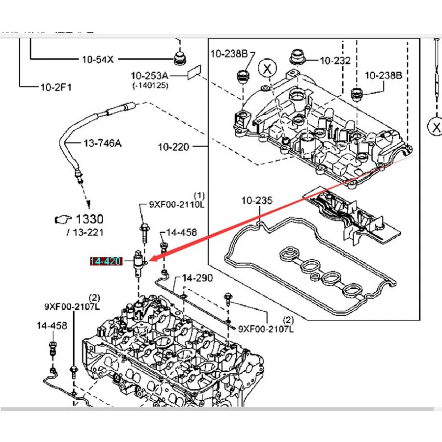 Auto Motoröldruckregelventil PE01 14 420 Für Mazda CX3 CX4 CX5 CX8 CX9 ...