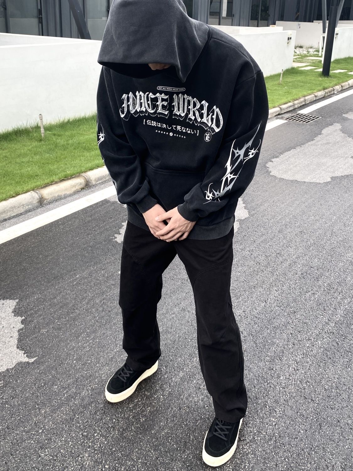 Marca De Moda Estadounidense HELLSTAR Juice WRLD Conmemorativa Limitada Sudadera Con Capucha ...