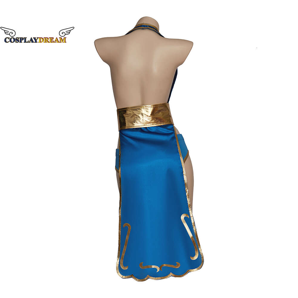 Game Cosplay Chun Li Cosplay Costume Fighter Cheongsam Outfit One Piece ...