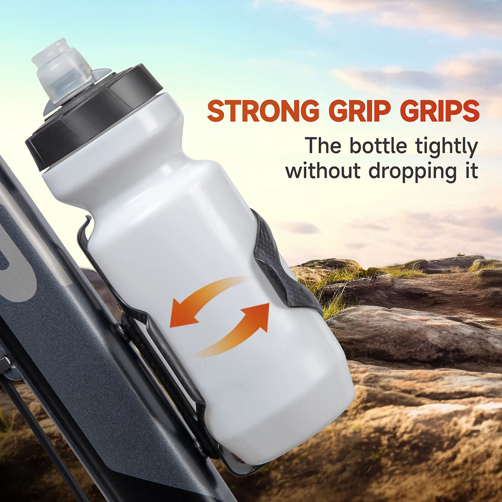 Water Bottles Cages HUALONG Carbon Side Load Bicycle Bottle Cage Mountain Road Bike Holder Matte ...