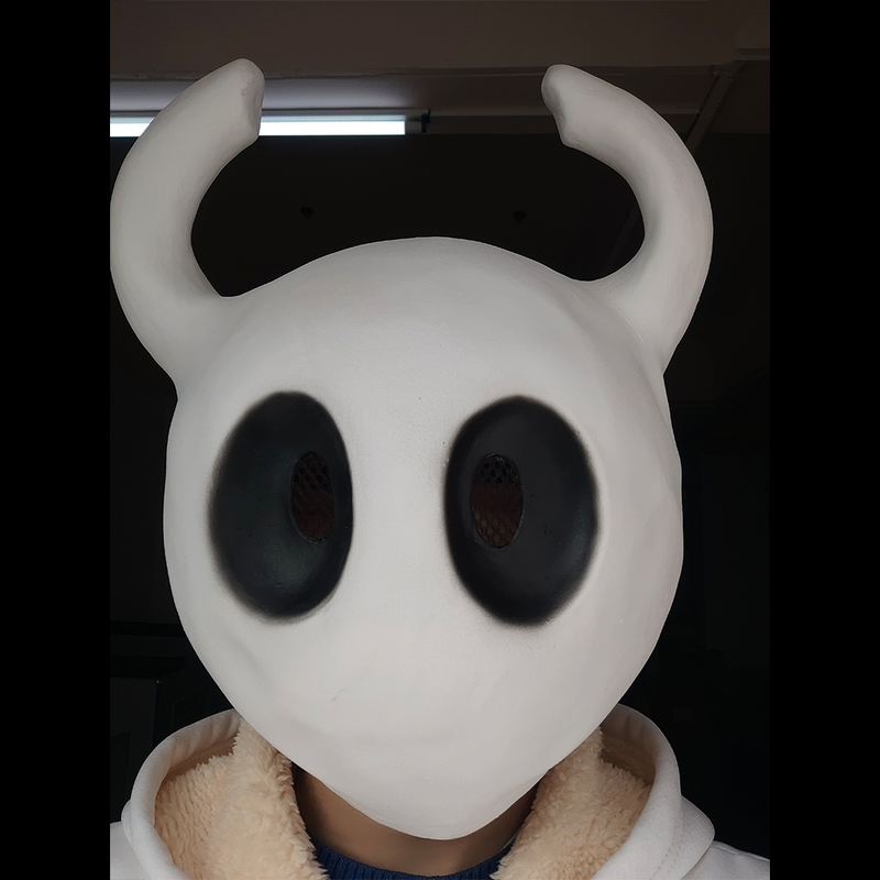 Latex Hollow Knight Mask Fun Party Accessory For Gamers And Halloween ...