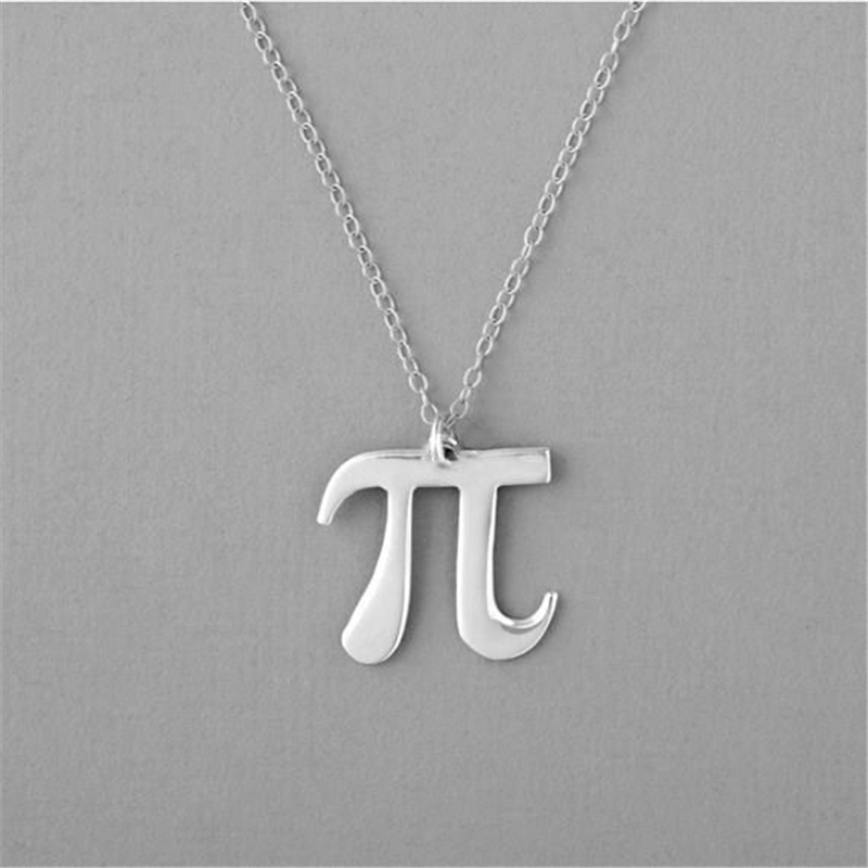 Stainless Steel Math Pi 3.14 Symbol Number Initial Pendant With ...