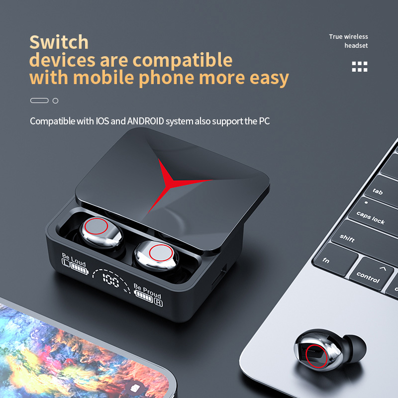 M90 Pro TWS Gaming Earphones Wireless Stereo Earbuds Noise Reduction ...