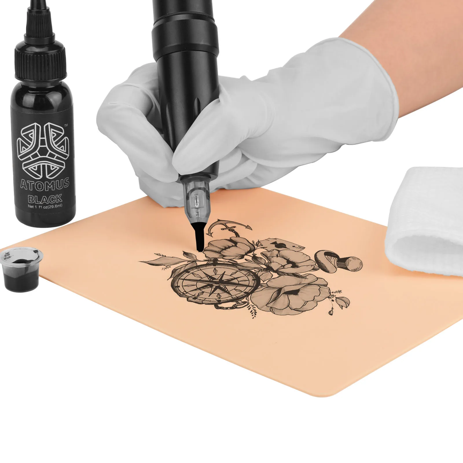 Tatouage En Silicone Pratiquer La Peau De 1 Mm D￩paisseur D￩butant Caract￩ristique Dorange Mat ...