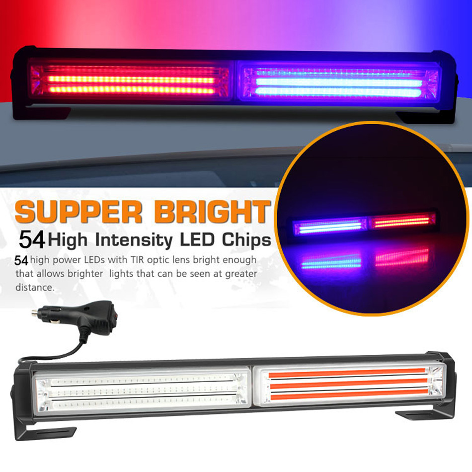 Car Warning Fog Lights 12 24V LED Net Light COB Strobe Police Emergency ...