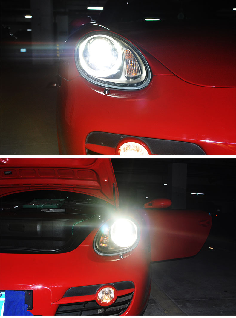 LED Headlight For Porsche Boxster 987 2005 2008 Dual Beam Lens ...