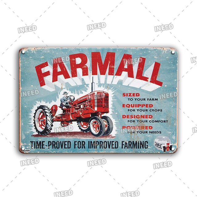 Vintage Metal Farm Truck Sign Retro Wall Art For Farmhouse Decor, Shop ...
