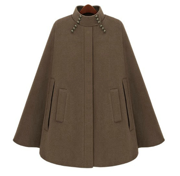 Fashion Wool Cape Coat Women Elegant Wools Winter Jacket Cloak Women ...