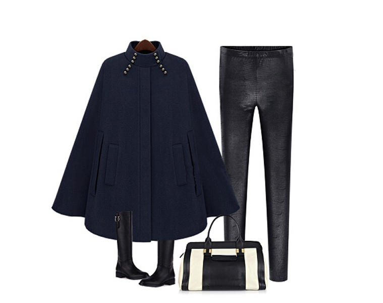 Fashion Wool Cape Coat Women Elegant Wools Winter Jacket Cloak Women ...