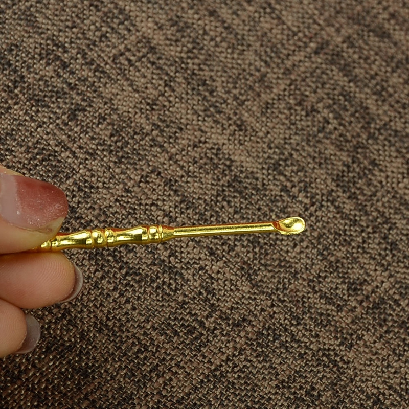 Gold Metal Portable Mini Snuff Snorter With Dabber And Hookah Tip ...