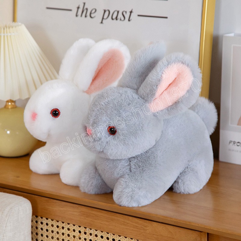 15cm Real Life Fluffy Rabbit Plush Toy Lifelike Bunny Doll Soft Stuffed ...