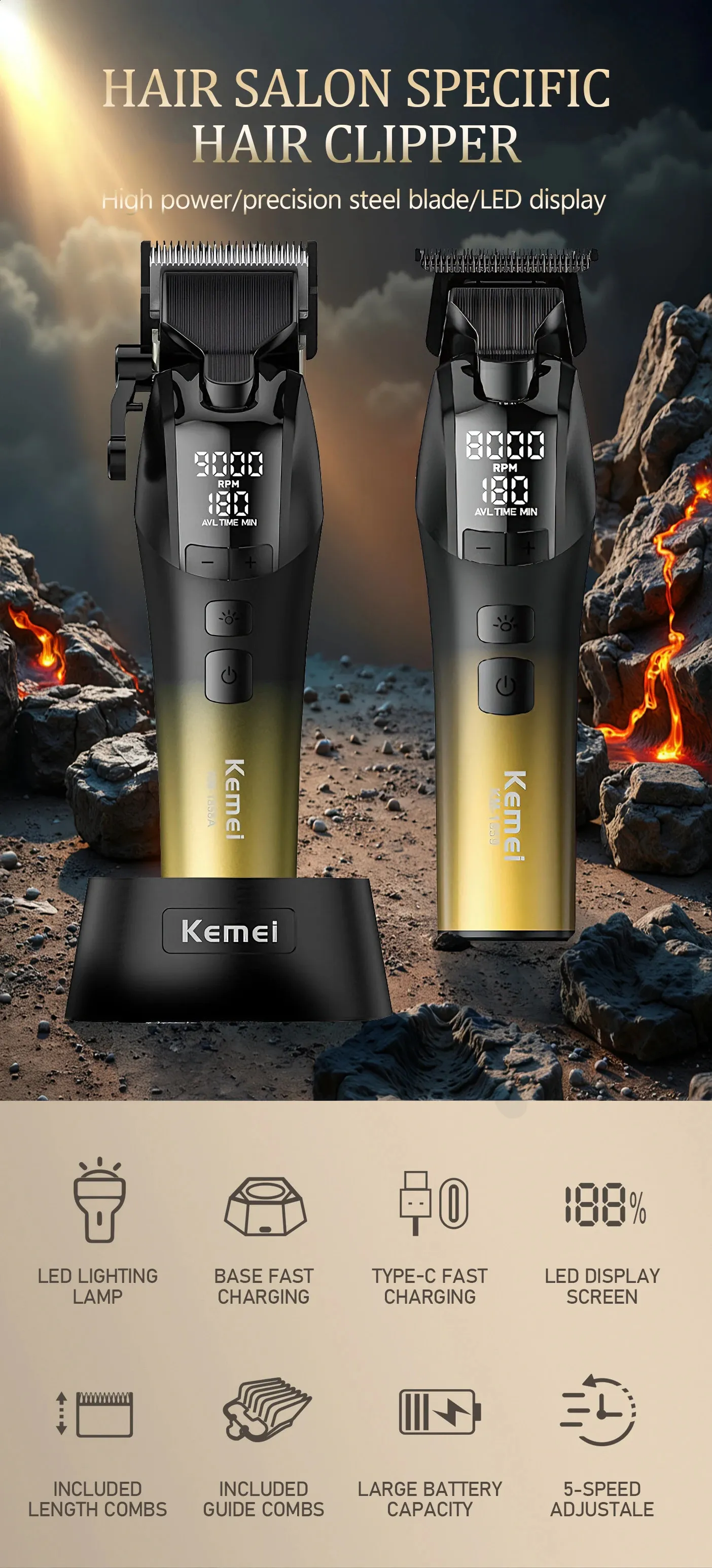 Electric Hair Clippers Cordless Hair Trimmer For Men,... From Gou05 ...