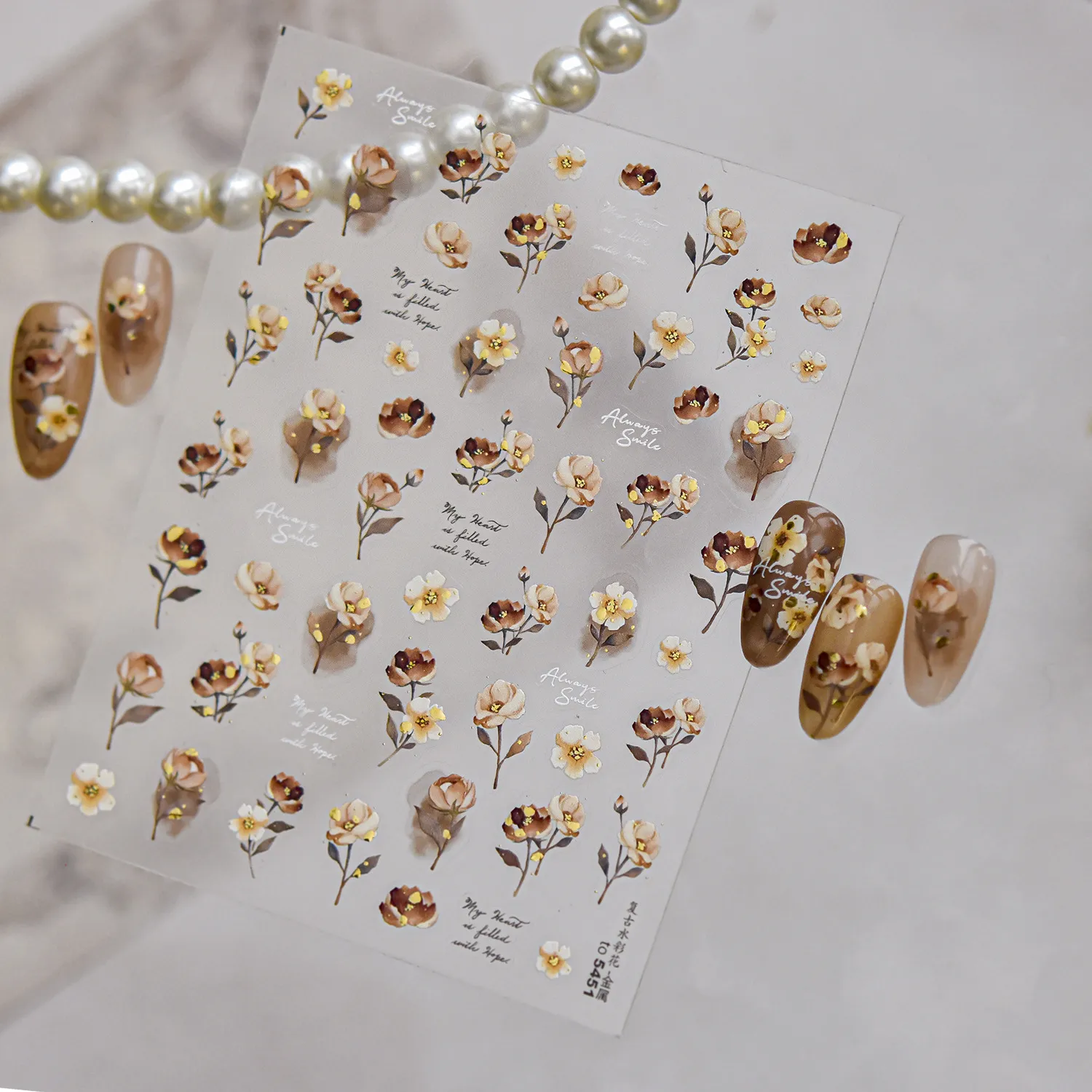 Gold Foil Art DIY Nail Stickers, Luxurious Retro... From Dh1103590540 ...