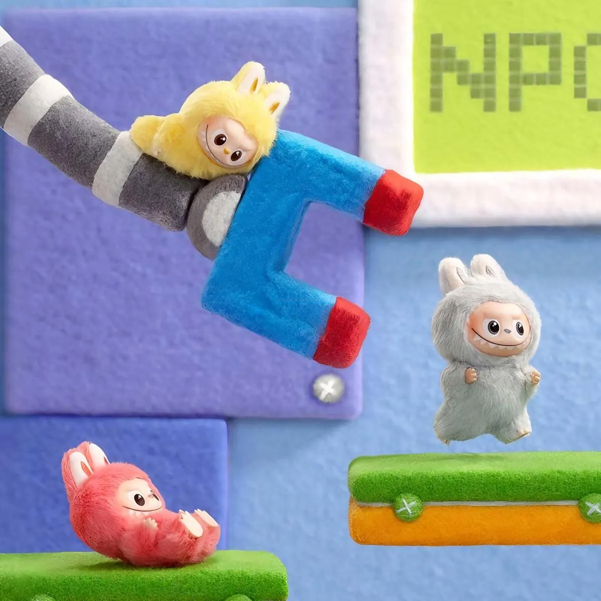 Labubu 4.0 Monsters Pin Plush PVC Letter Pendant Doll Under 3 in for ...