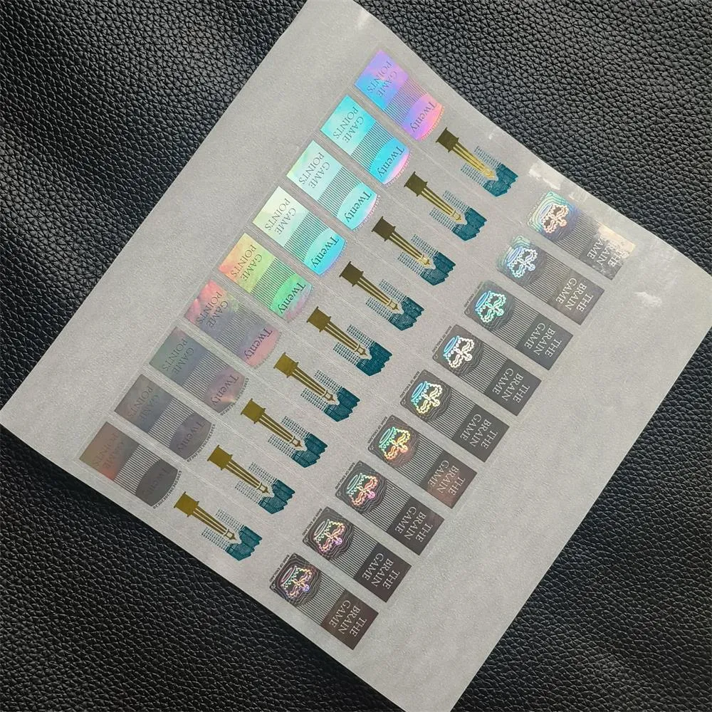 Holographic Plastic Sticker Pack 10/20 UK Pound Silver Single-Sided ...