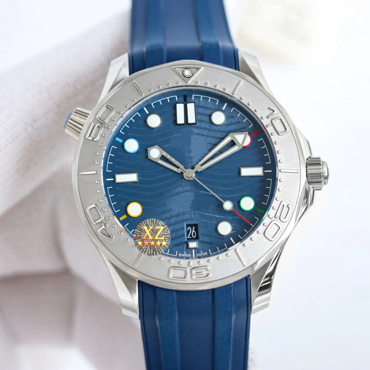 Men's 40mm Mechanical Automatic Watch with Ceramic Case and Leather ...