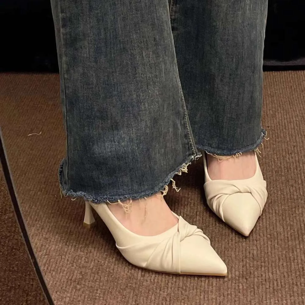 White High Heels Pointed Toe Stiletto Platform Shoes for Career ...