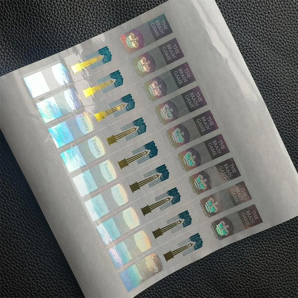 GBP 0.025mm Plastic Silver Hologram Sticker Label Single-Sided for UK ...