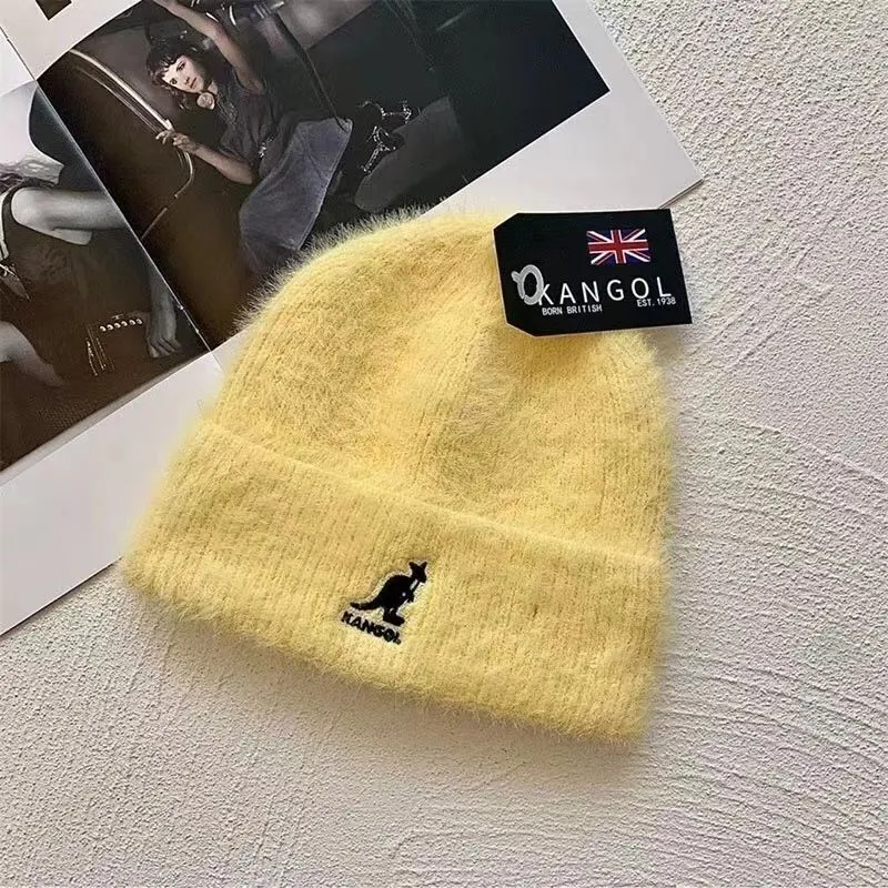 Kangaroo Beret Wool Knit Hat for Men Fitted Silk Baseball Cap with ...