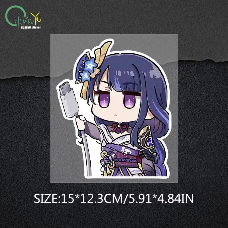 Genshin Impact Hu Tao Peeking Waterproof Car Hanging Accessory Sticker ...