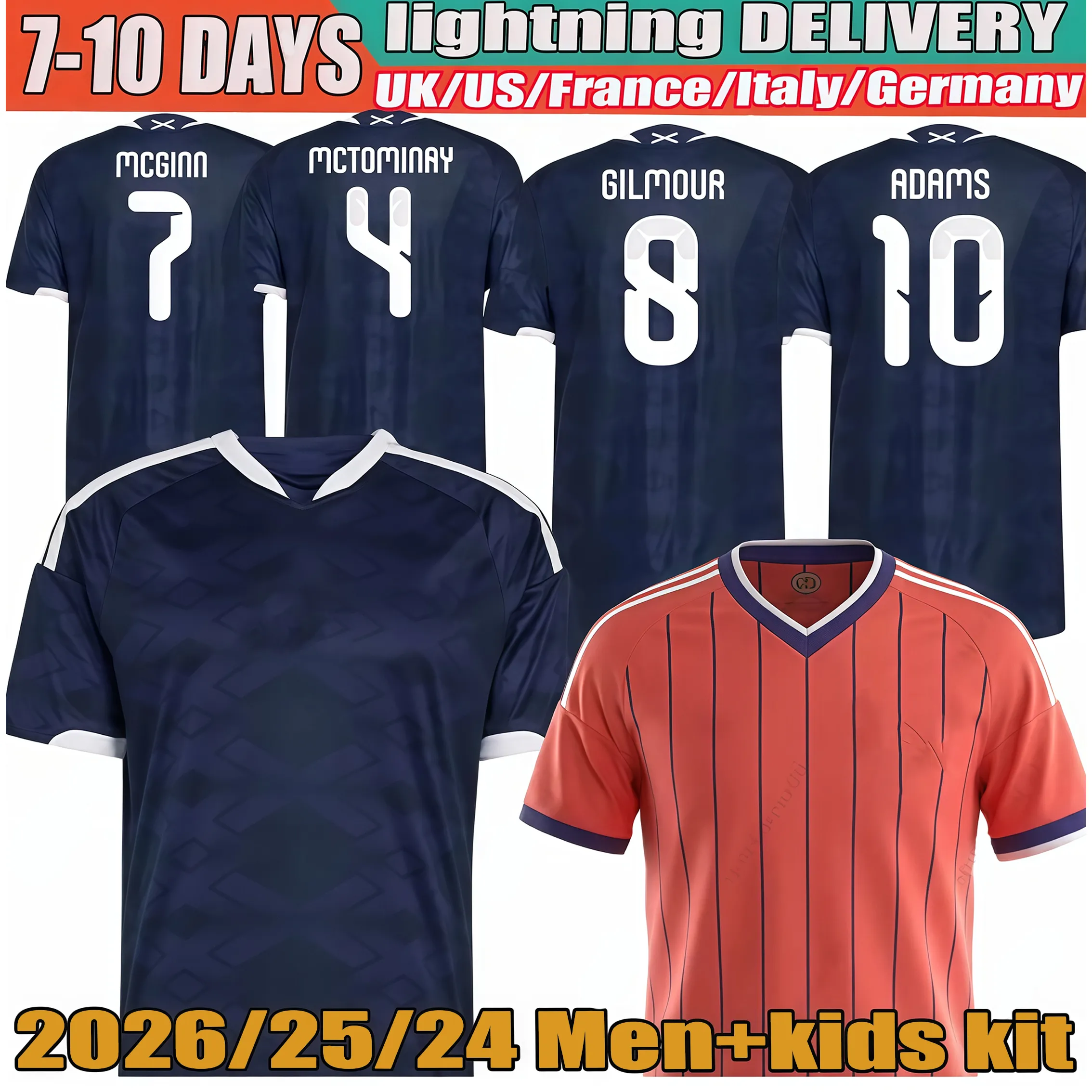 Scotland World Cup 2026 Soccer Jerseys Mens & Kids Football Shirts With ...