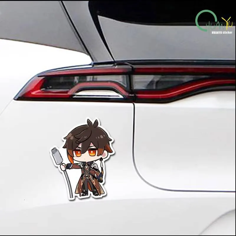 Genshin Impact Hu Tao Peeking Waterproof Car Hanging Accessory Sticker ...
