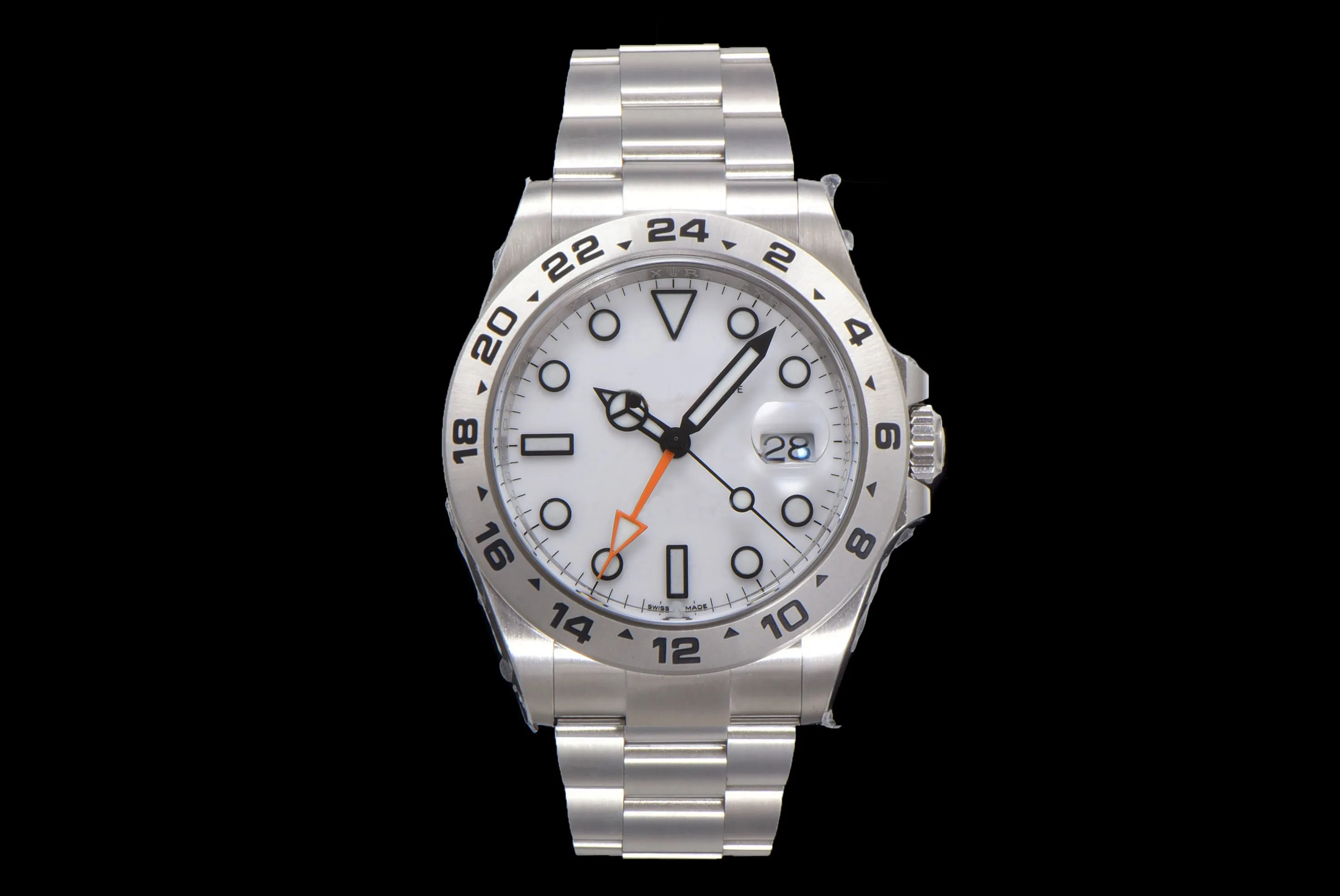 Luxury Men's Automatic Ceramic Ring Silver Watch With Ultra Bright ...