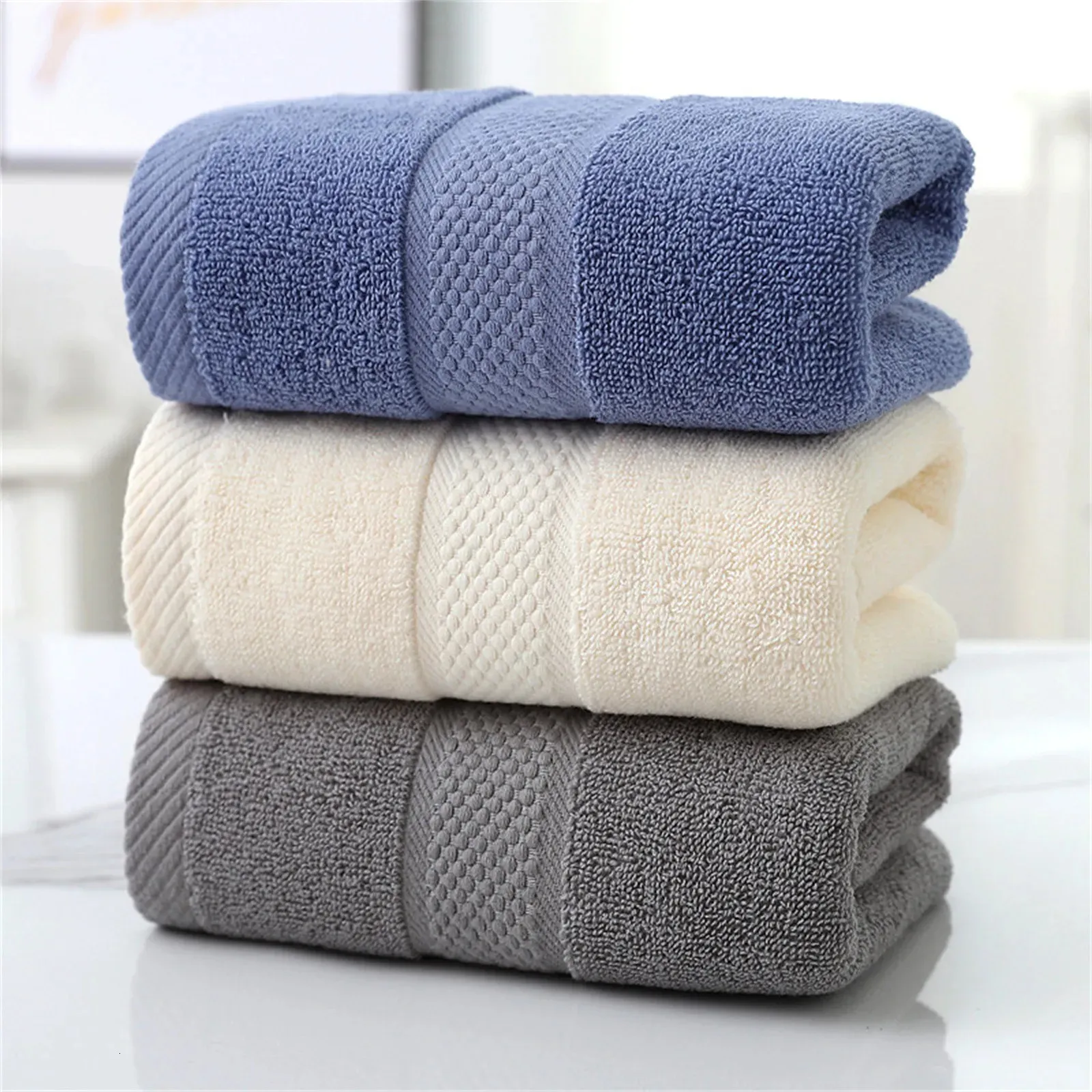 Cotton Thick Absorbent Bathroom Hand Towel Quick-Drying Separate ...