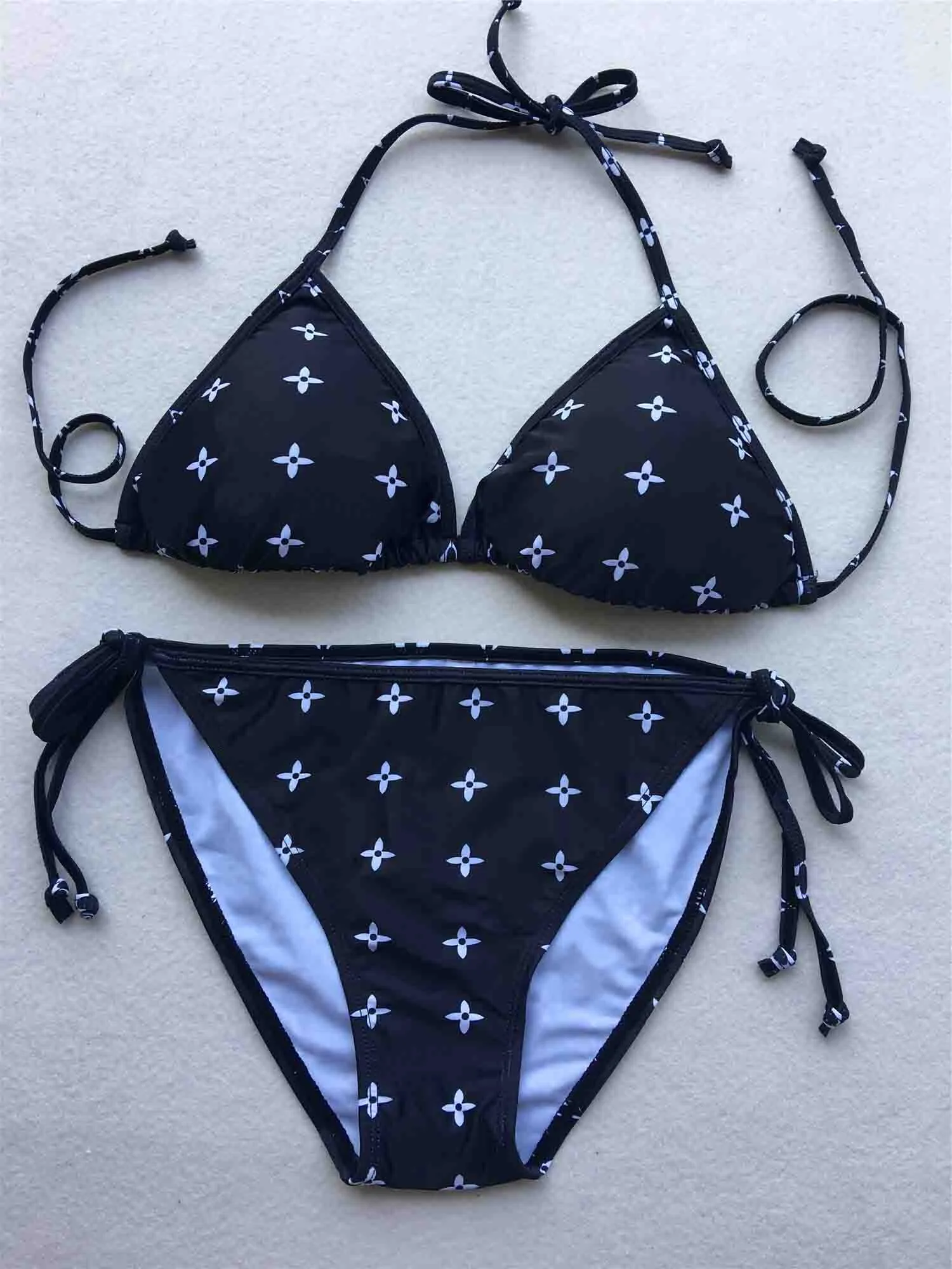 Women's Push Up Bandeau Bikini Set With Low Waist Scrunch Bottom ...