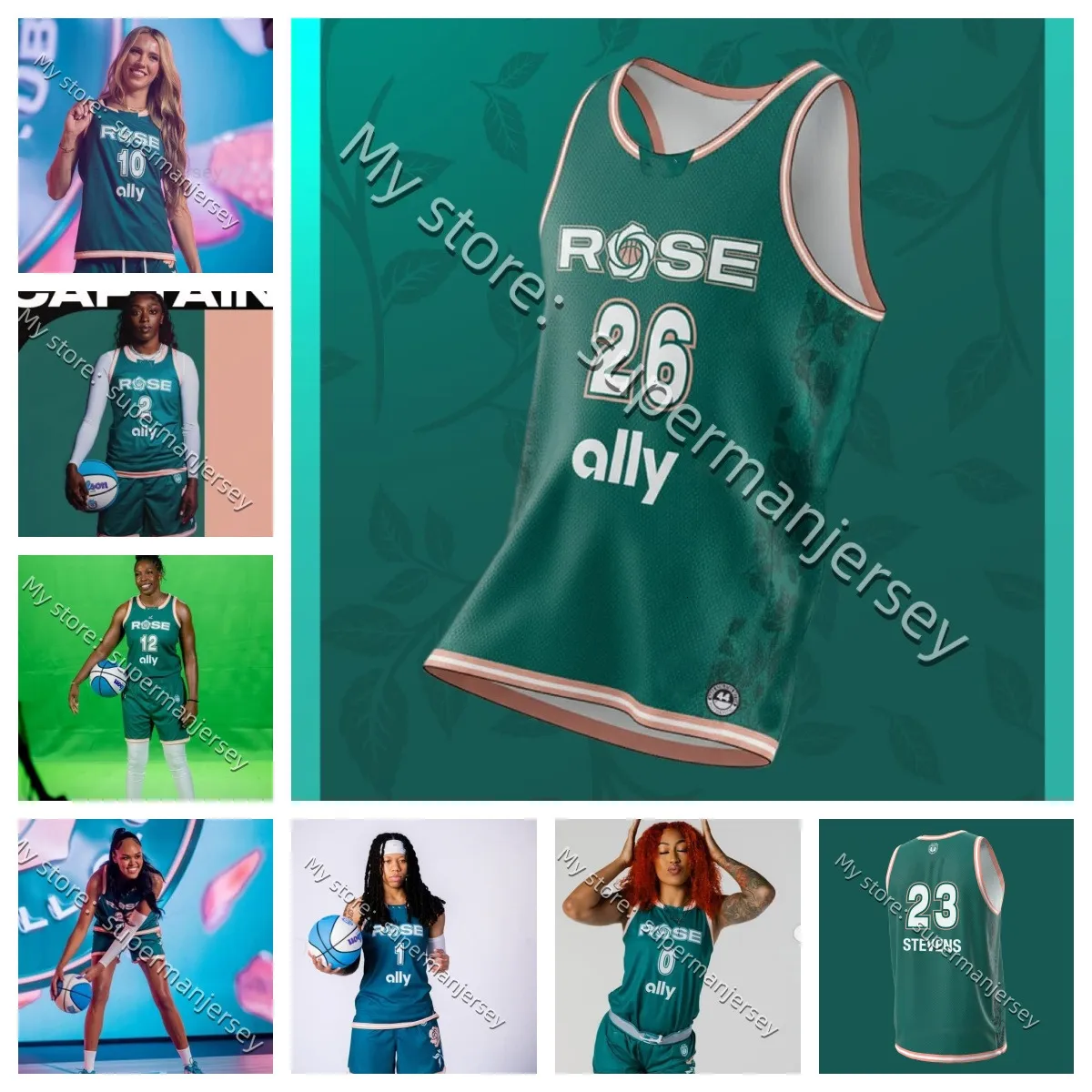 Rose Basketball Jersey Chelsea Gray Shakira Austin Hull Lexie Azura ...