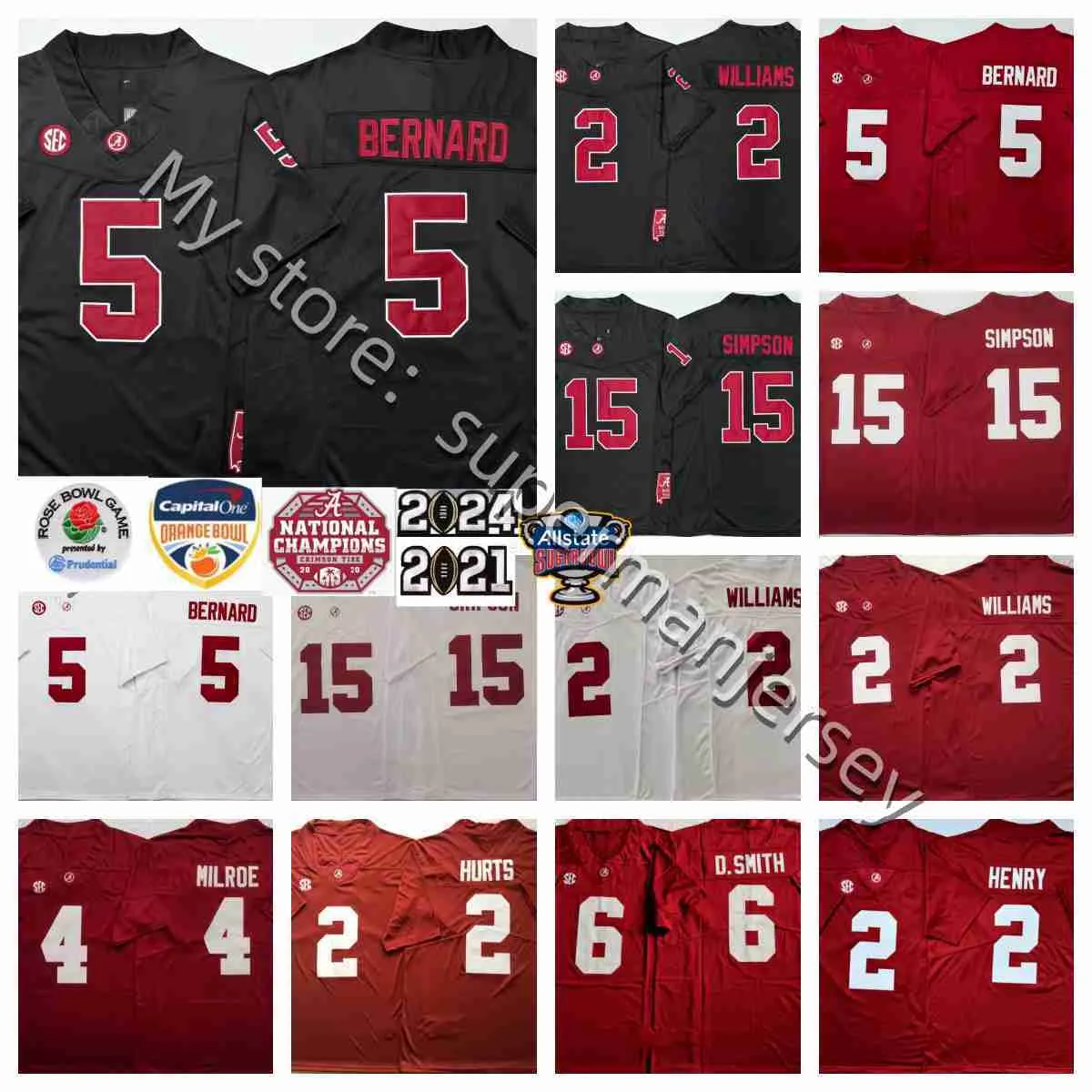 2026 Alabama Crimson Tide College American Football Shirts Ryan ...