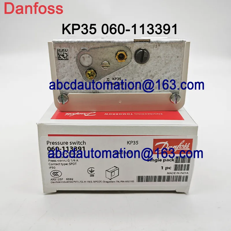 Danfoss Pressure Switch KP35 Alloy Medium Pressure Air 1/4 in Port ...