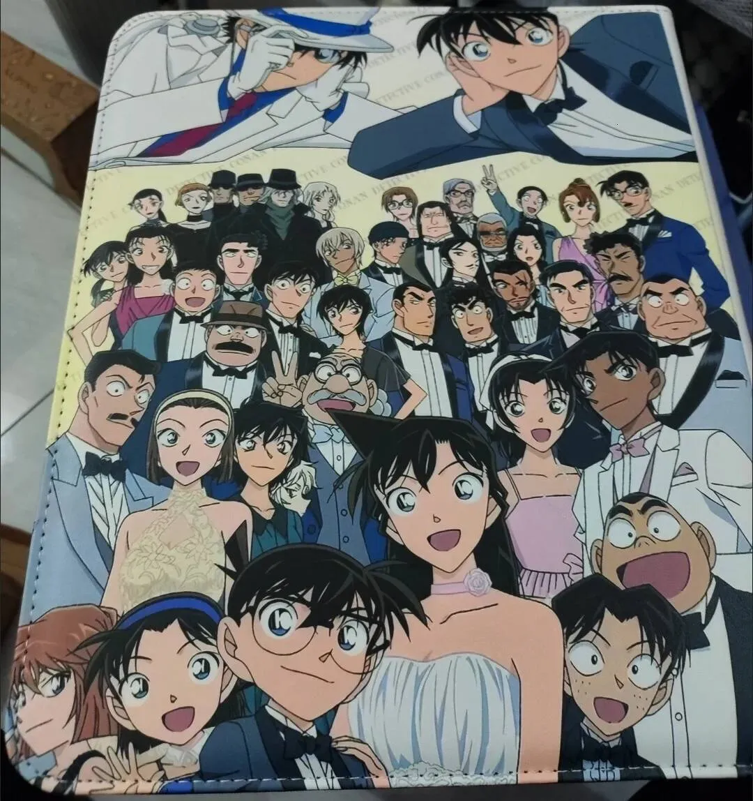 Anime Card Binder Navy Blue Soft Paper Cover 120 Sheets 4/9 Slot Zipper ...