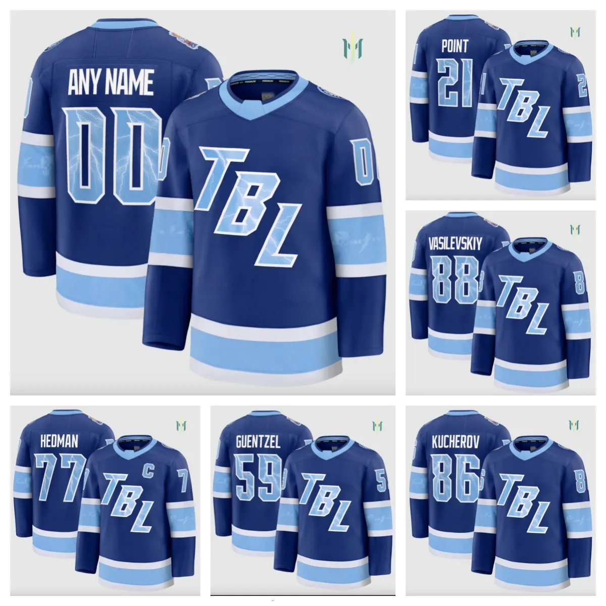 Custom Ice Hockey Uniform 2026 Featuring Nikita Kucherov, Brayden Point ...