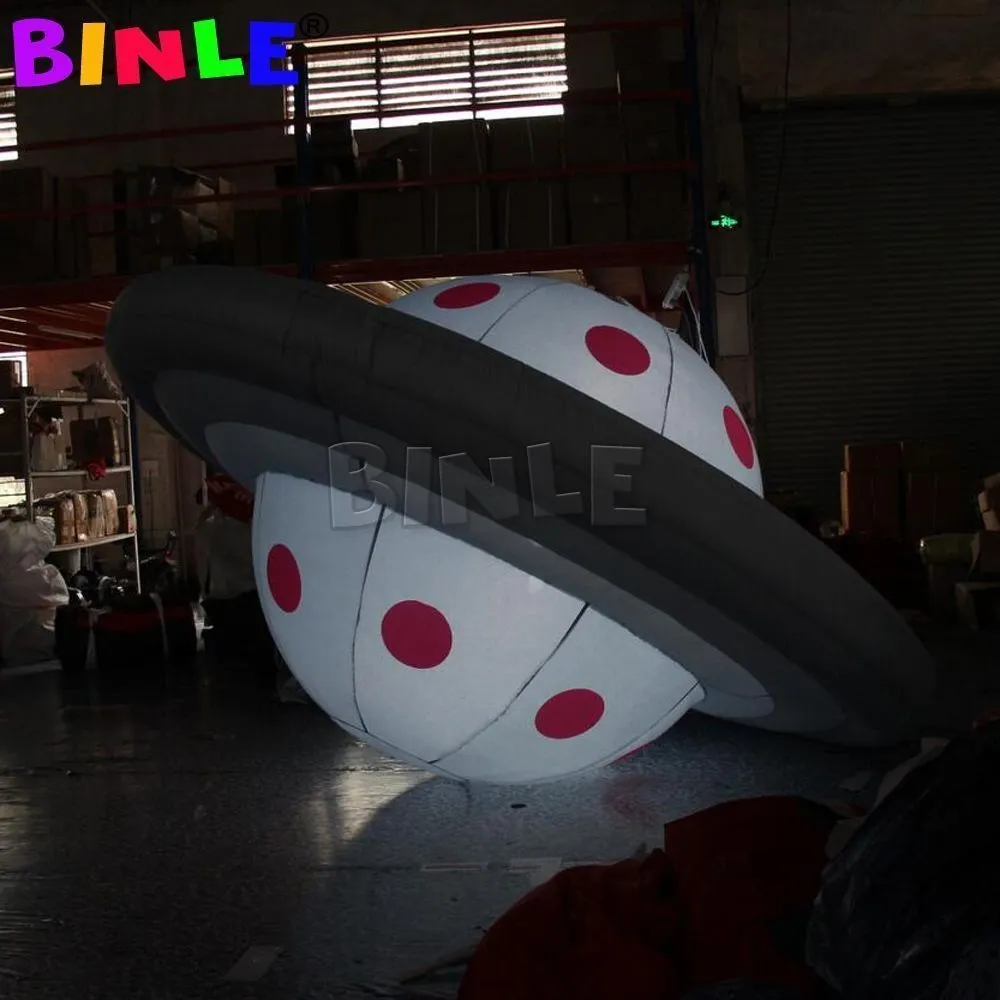 Grey Giant Inflatable UFO Balloon With LED Lights 4m 13.2ft Airtight ...
