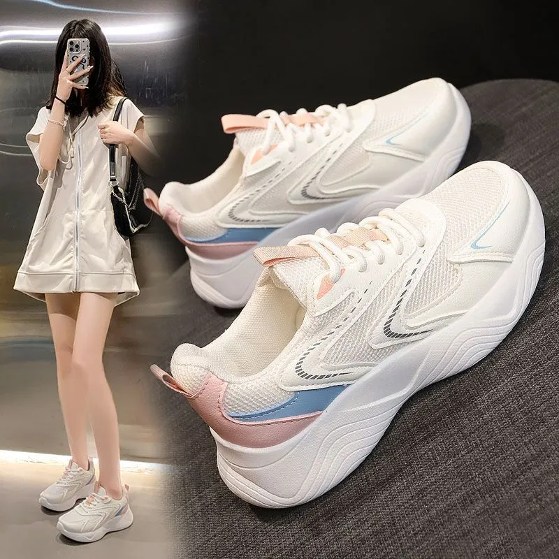 Womens Lightweight Breathable Mesh Running Sneakers with Rubber Outsole ...