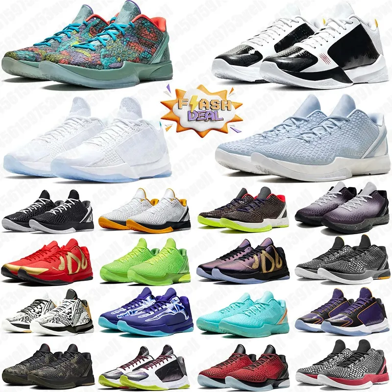 Mamba 6 Basketball Shoes Lace-Up Breathable PU Mesh Sneakers for ...