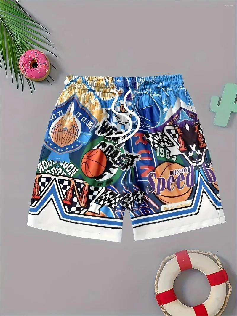 Men's Printed Basketball Shorts Summer Casual Sports Outdoor Breathable ...