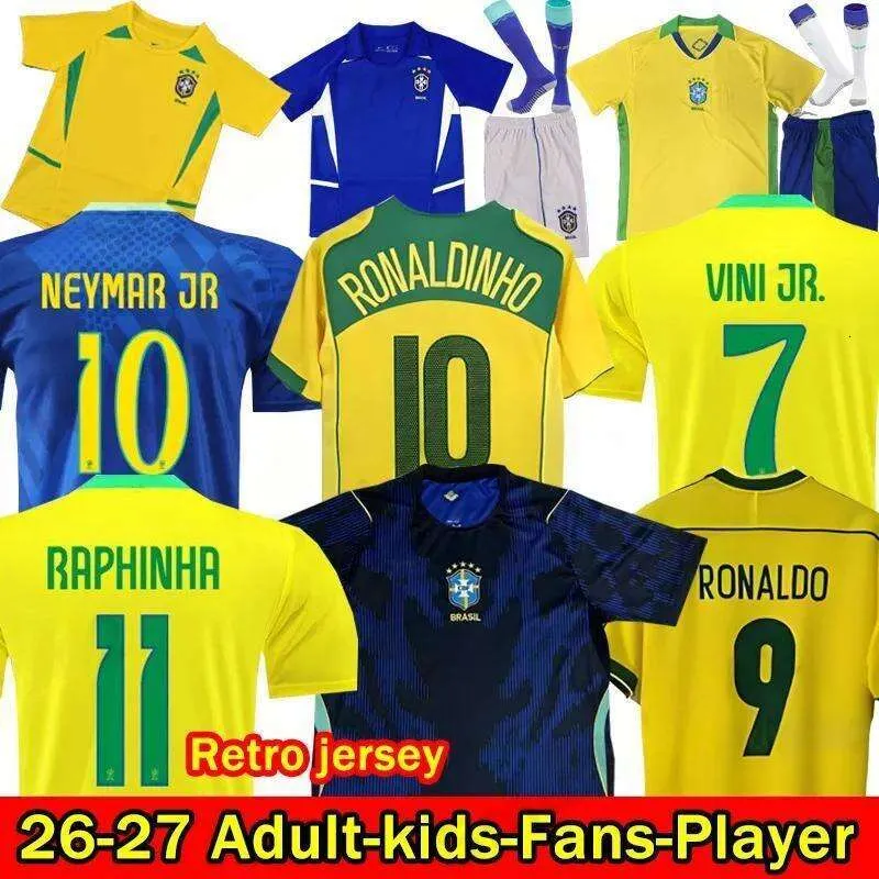 The World Cup Brazil Soccer Jerseys Retro 1998 To 2006 Legends Neymar ...